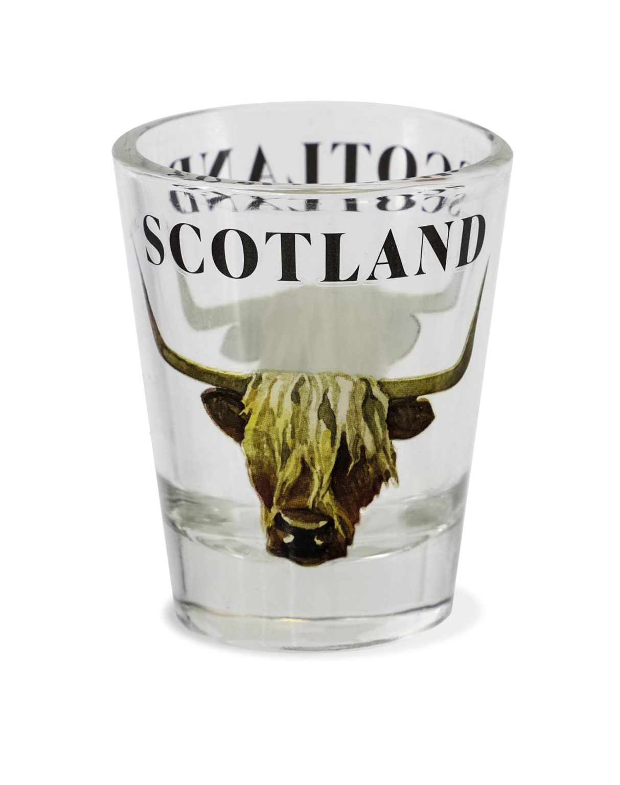 1876 Tot Glass – Highland Cow – Heather Gift Company